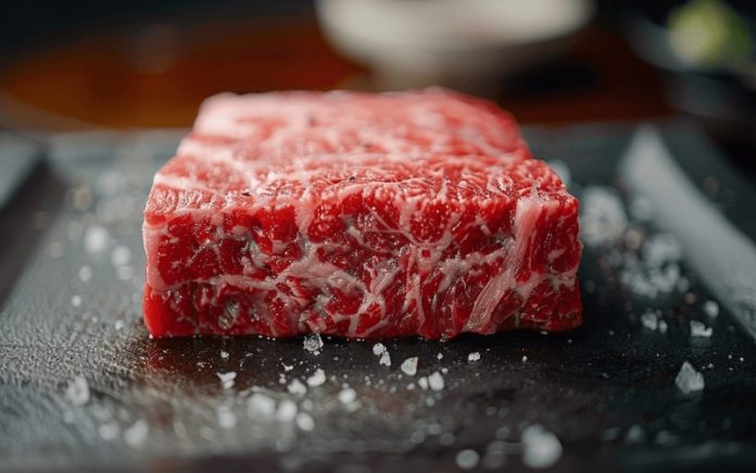 Steak lovers highly value the marbling score of Wagyu ribeye